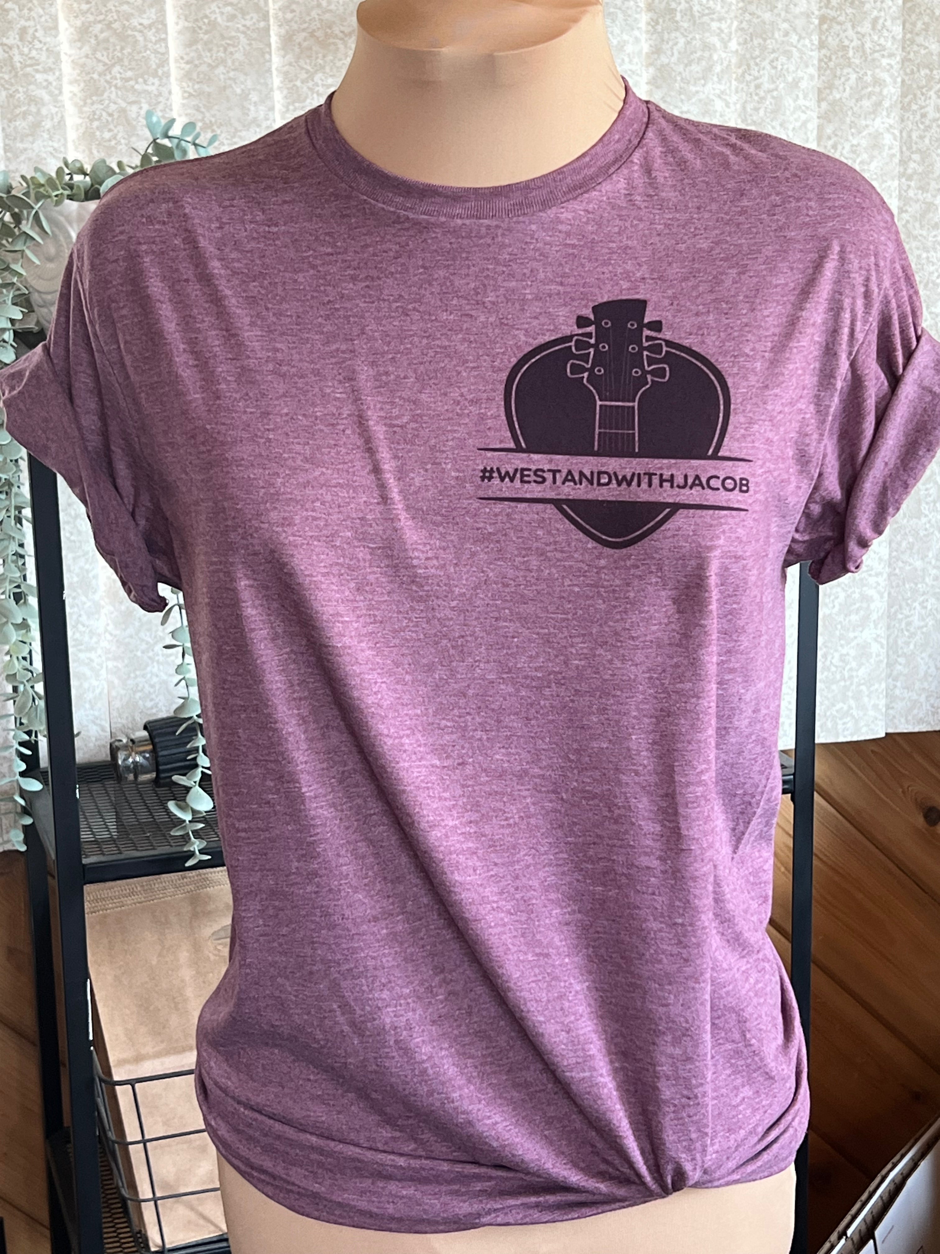 We Stand with Jacob Tee- Maroon – Mud & Mercy Co